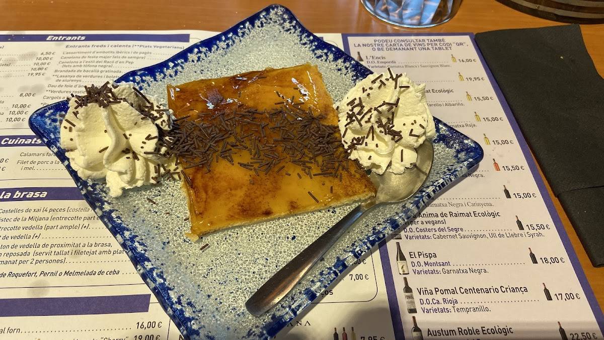 Menu at El Racó d'en Pep restaurant, Sant Gregori, afores