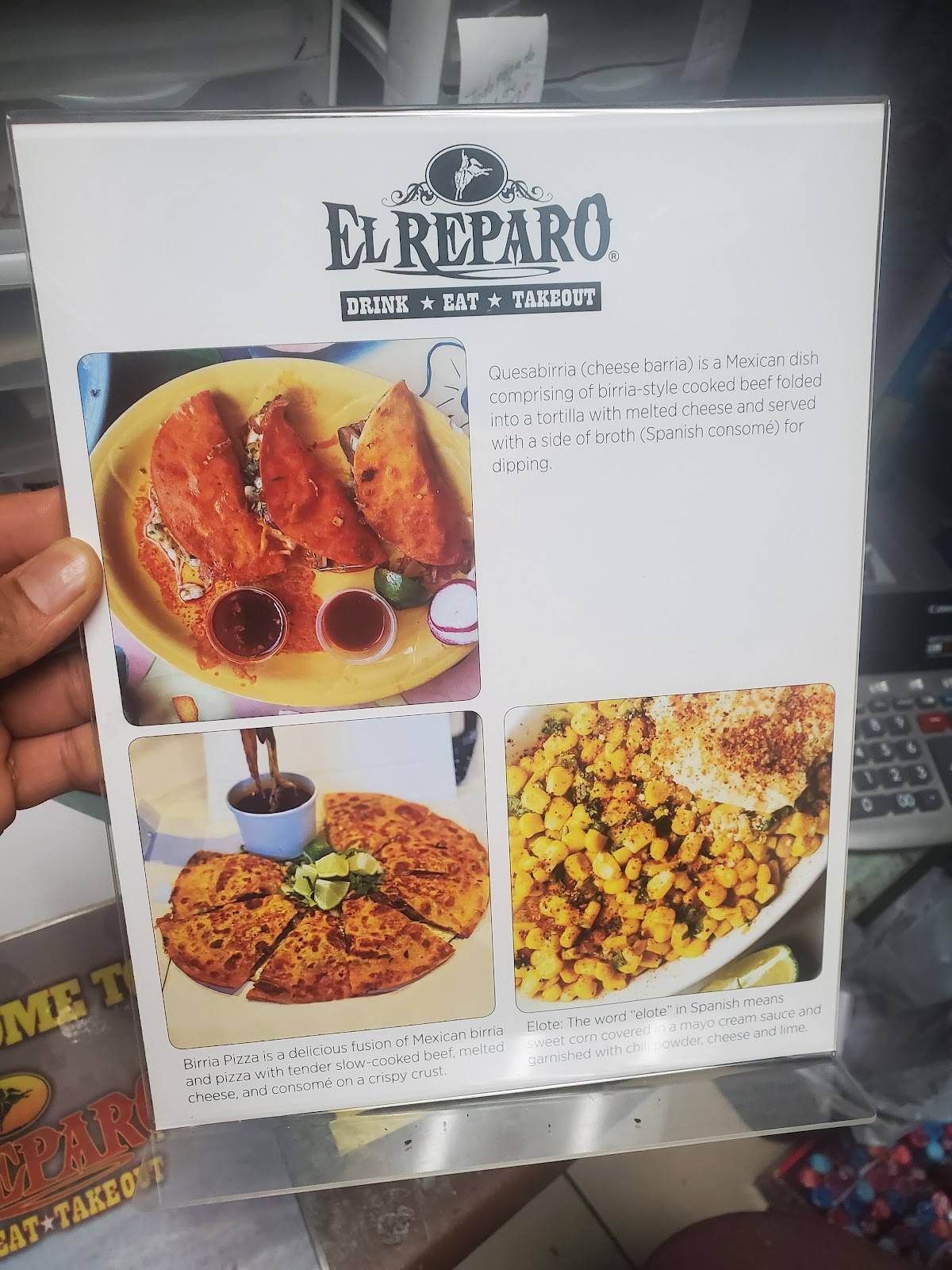 Menu at El Reparo restaurant, Brookville, 819 Main St