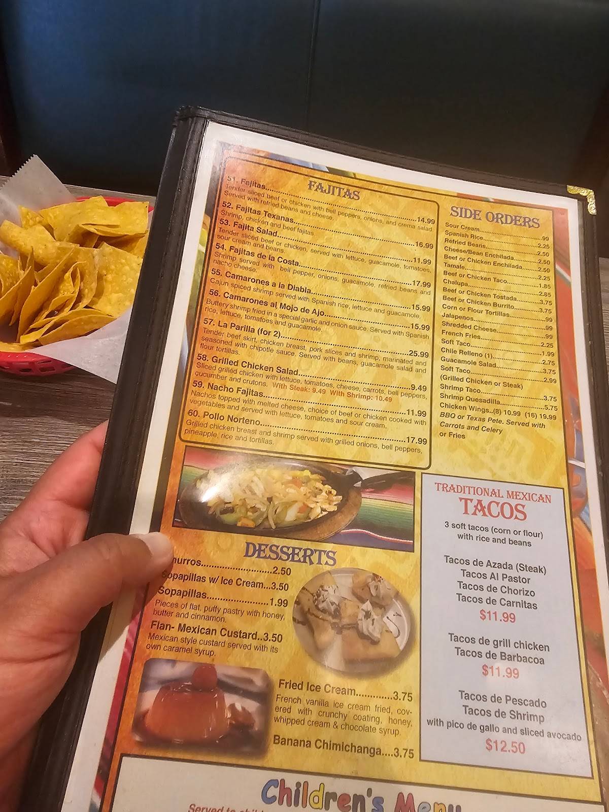 Menu at El Rio Mexican Restaurant, Creedmoor, E Lyon Station Rd B