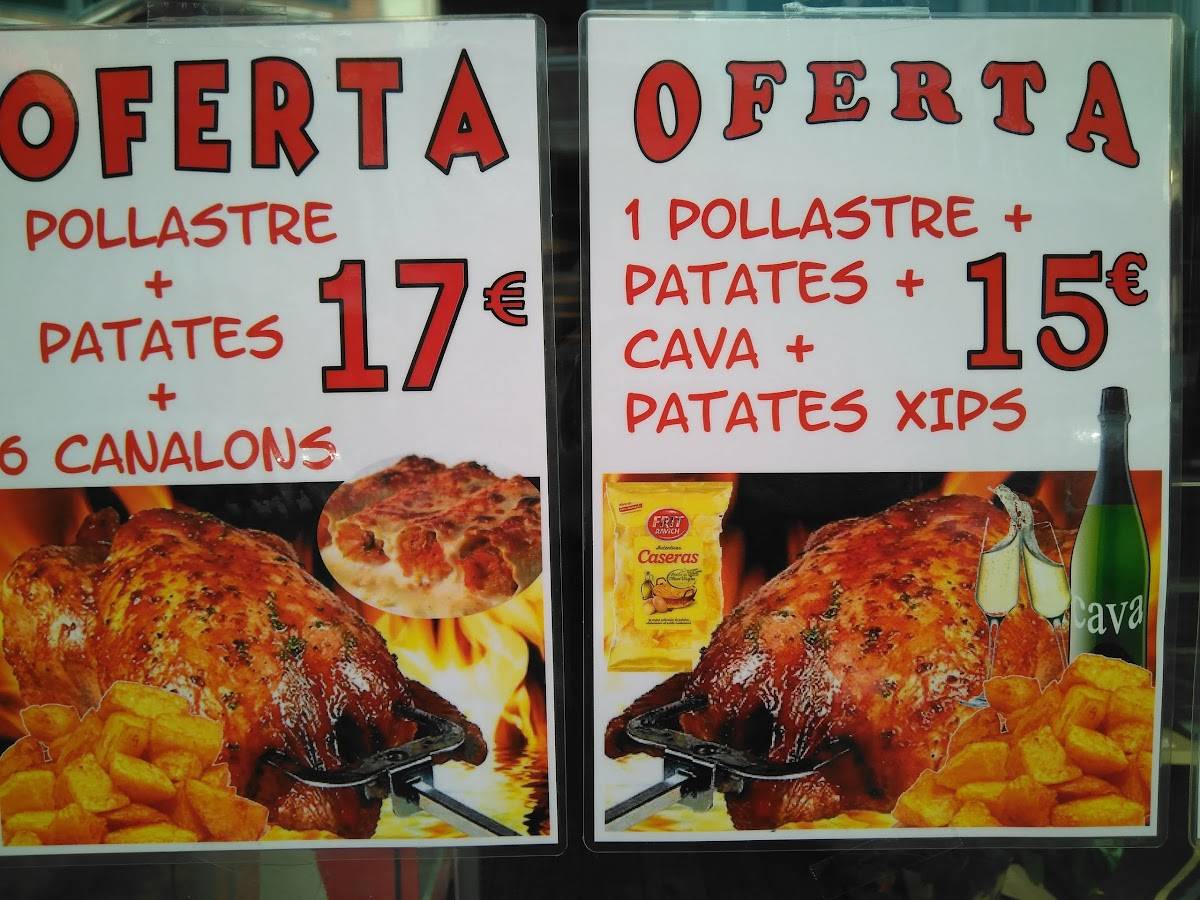 Carta del restaurante El Tiberi del la Roser, Lérida