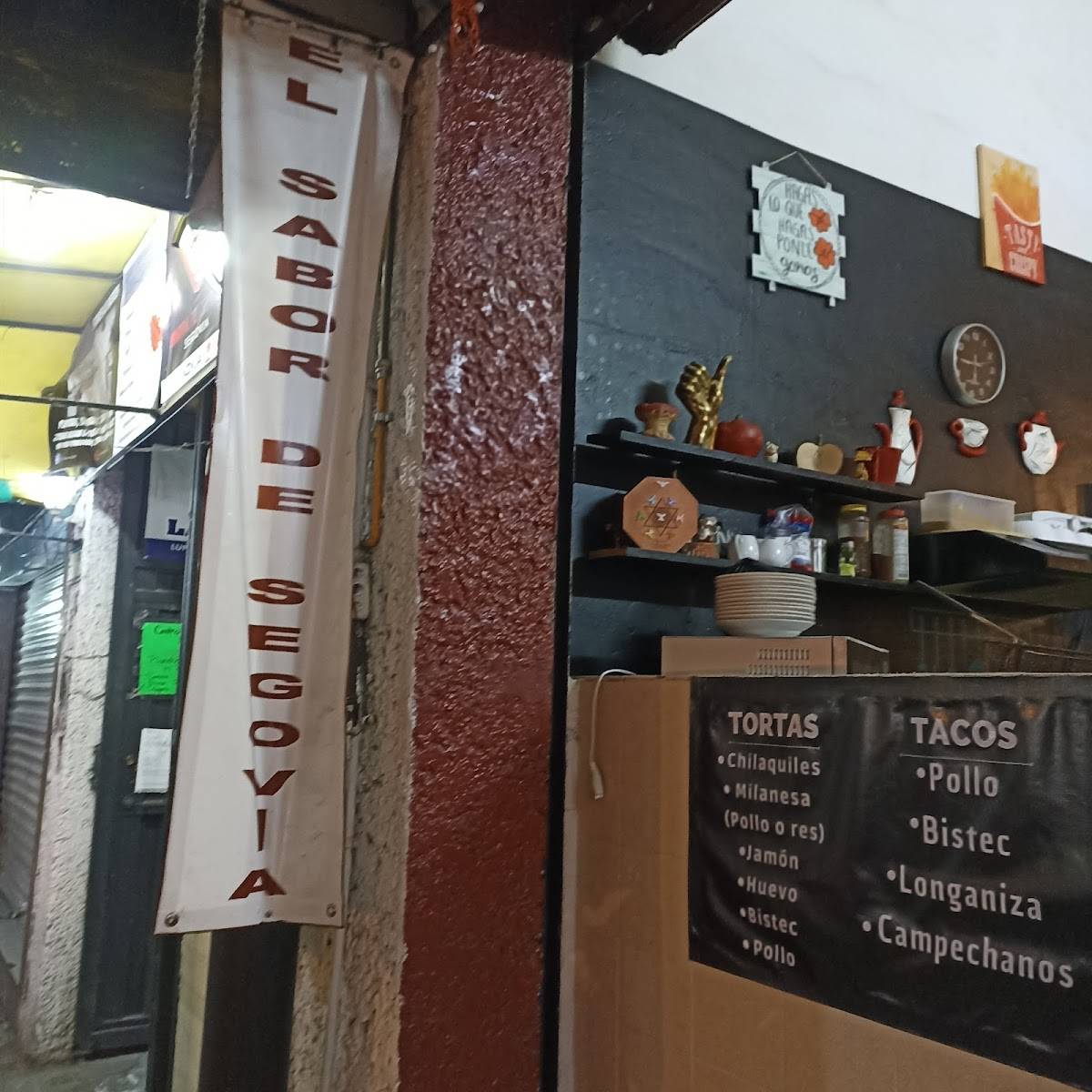 Menu at El sabor de segovia restaurant, Mexico