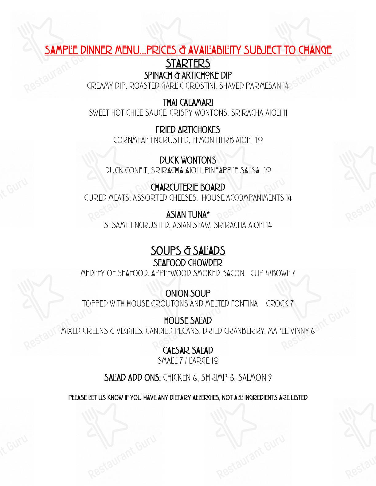 Menu at Ellis Variety and Diner restaurant, Dixfield