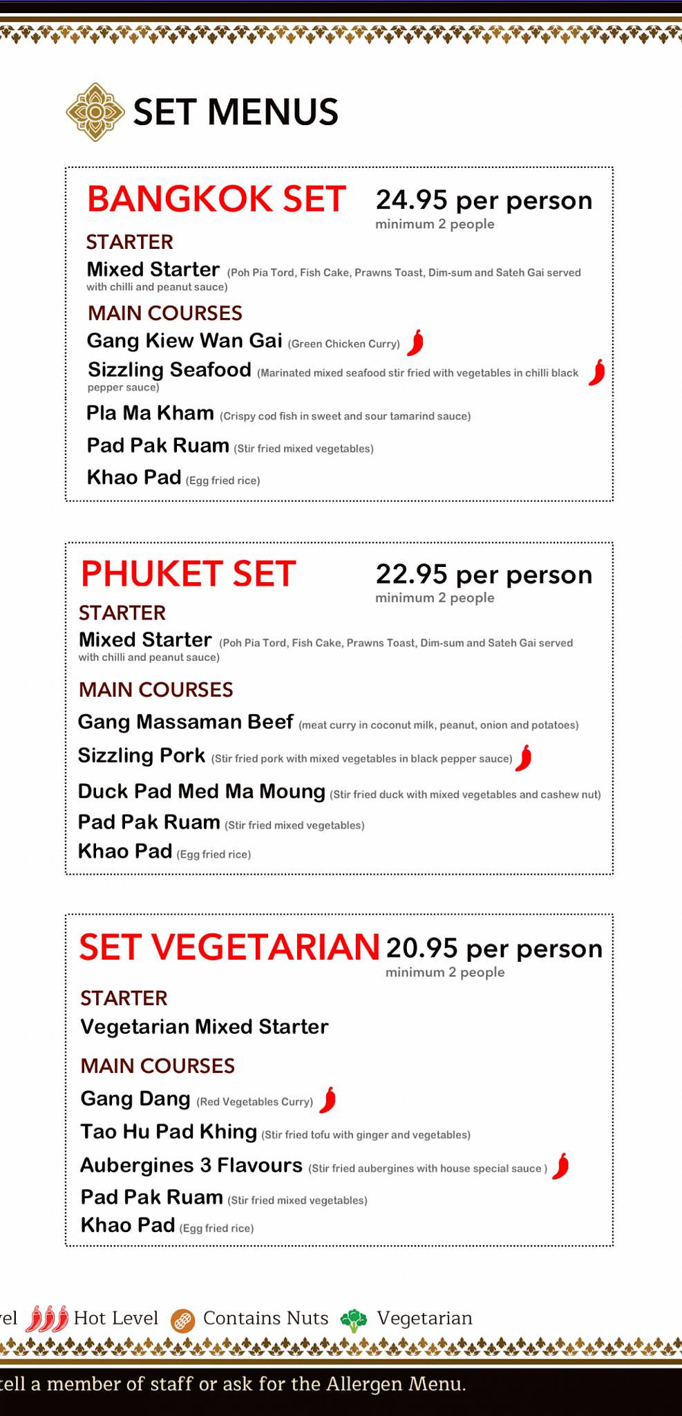 Menu at Eat Thai Restaurant, Ely