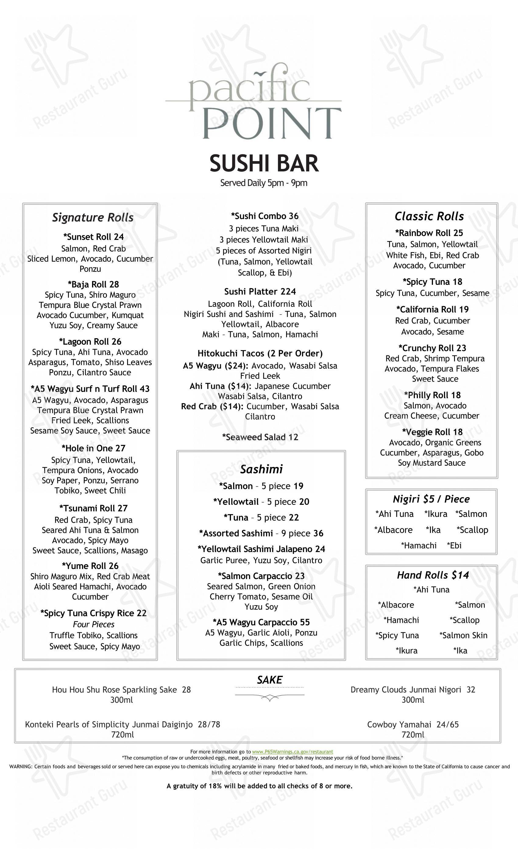 Menu at Ember & Rye steakhouse, Carlsbad