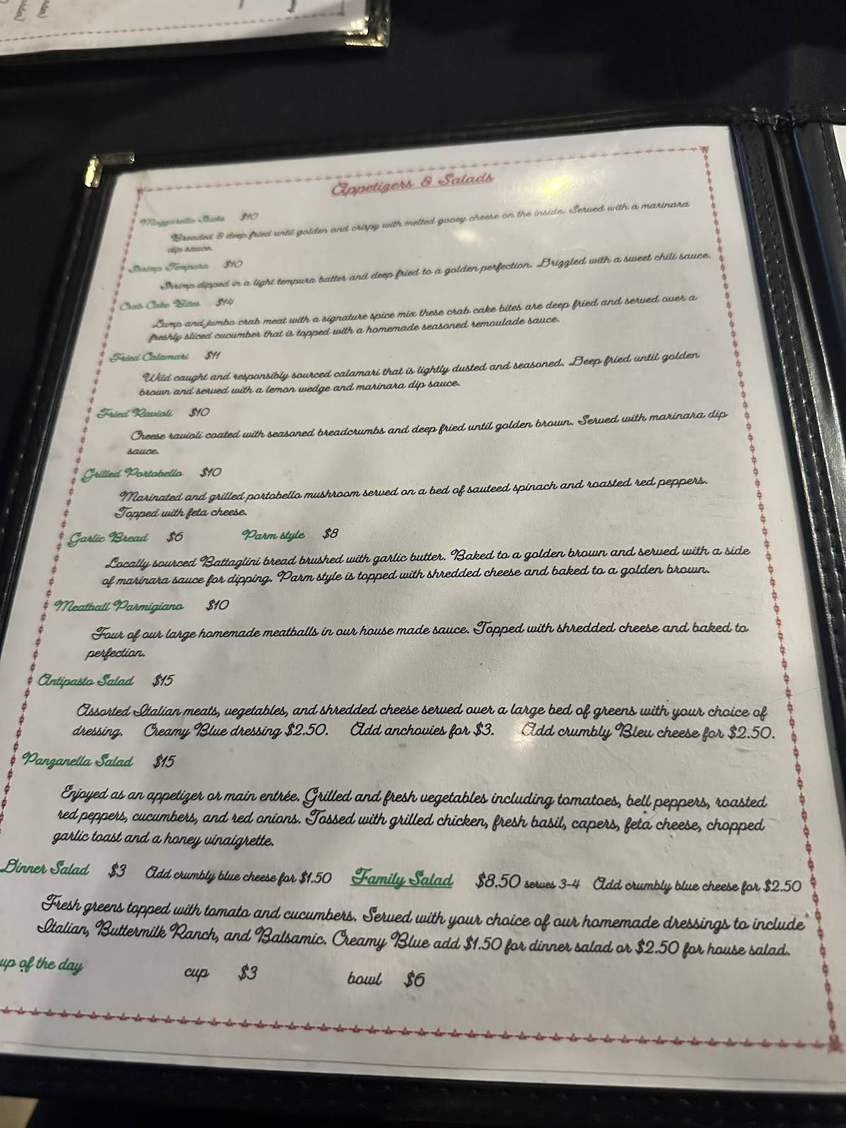 Menu at Consol's Family Kitchen pizzeria, Endicott