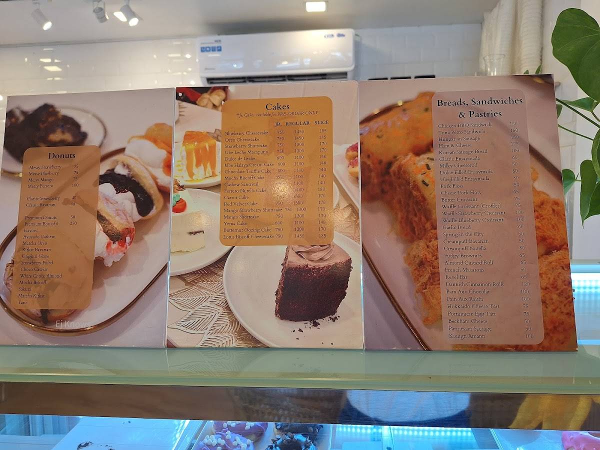 Menu at Ericahlicious Brew & Bake Baliwag, Baliuag