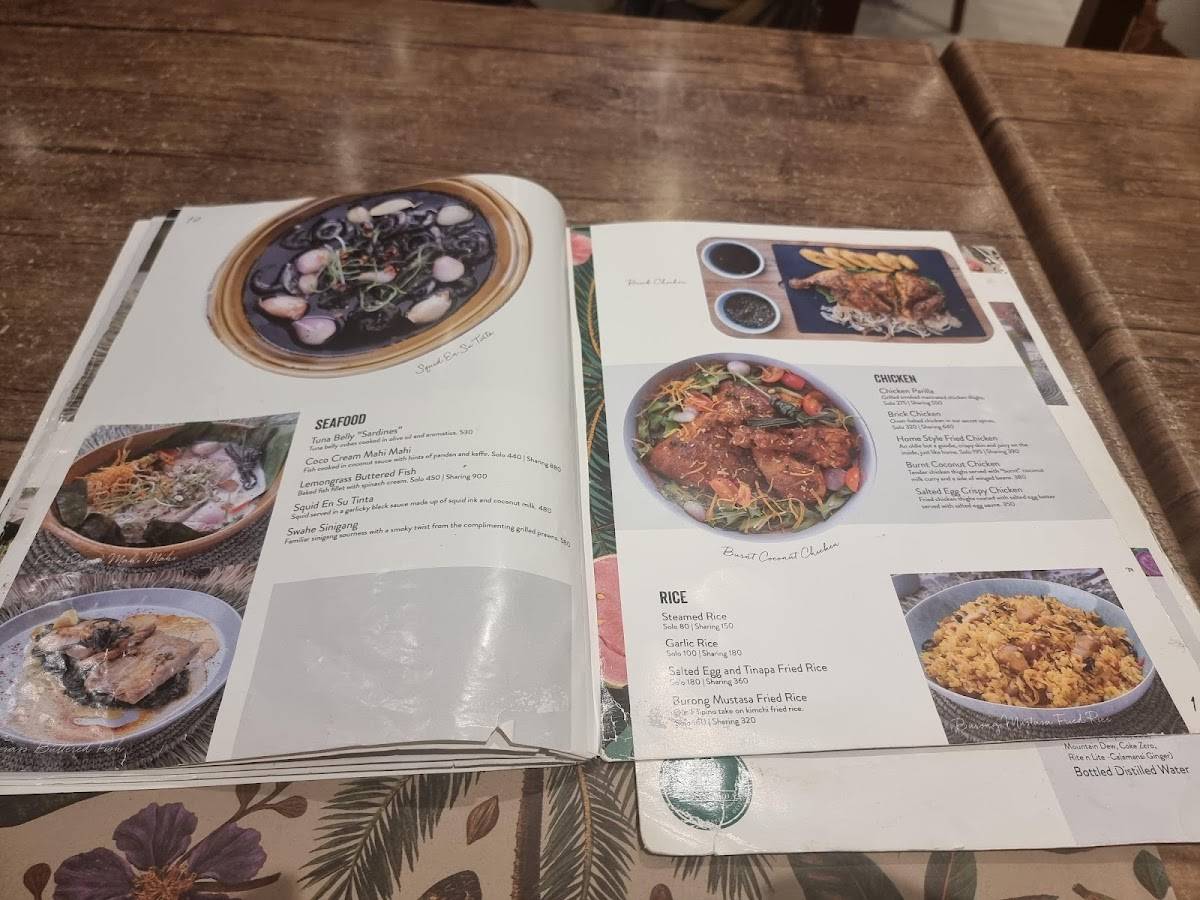 Menu at Esmeralda Kitchen restaurant, Quezon City