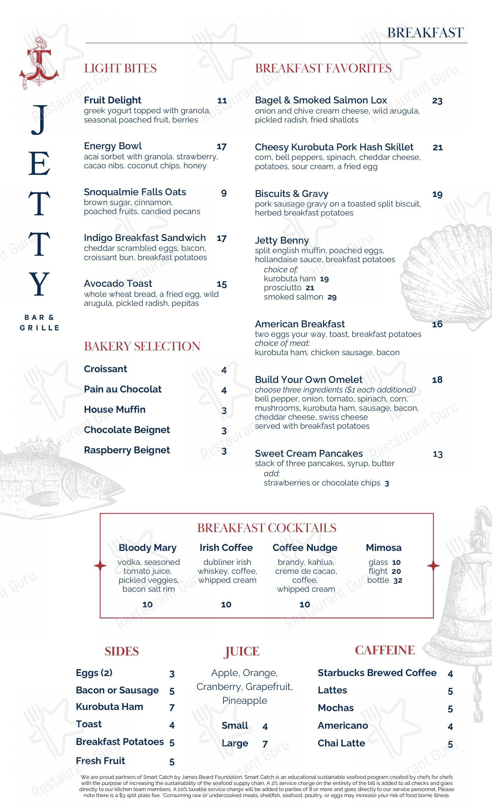 Menu at Jetty Bar & Grille, Everett