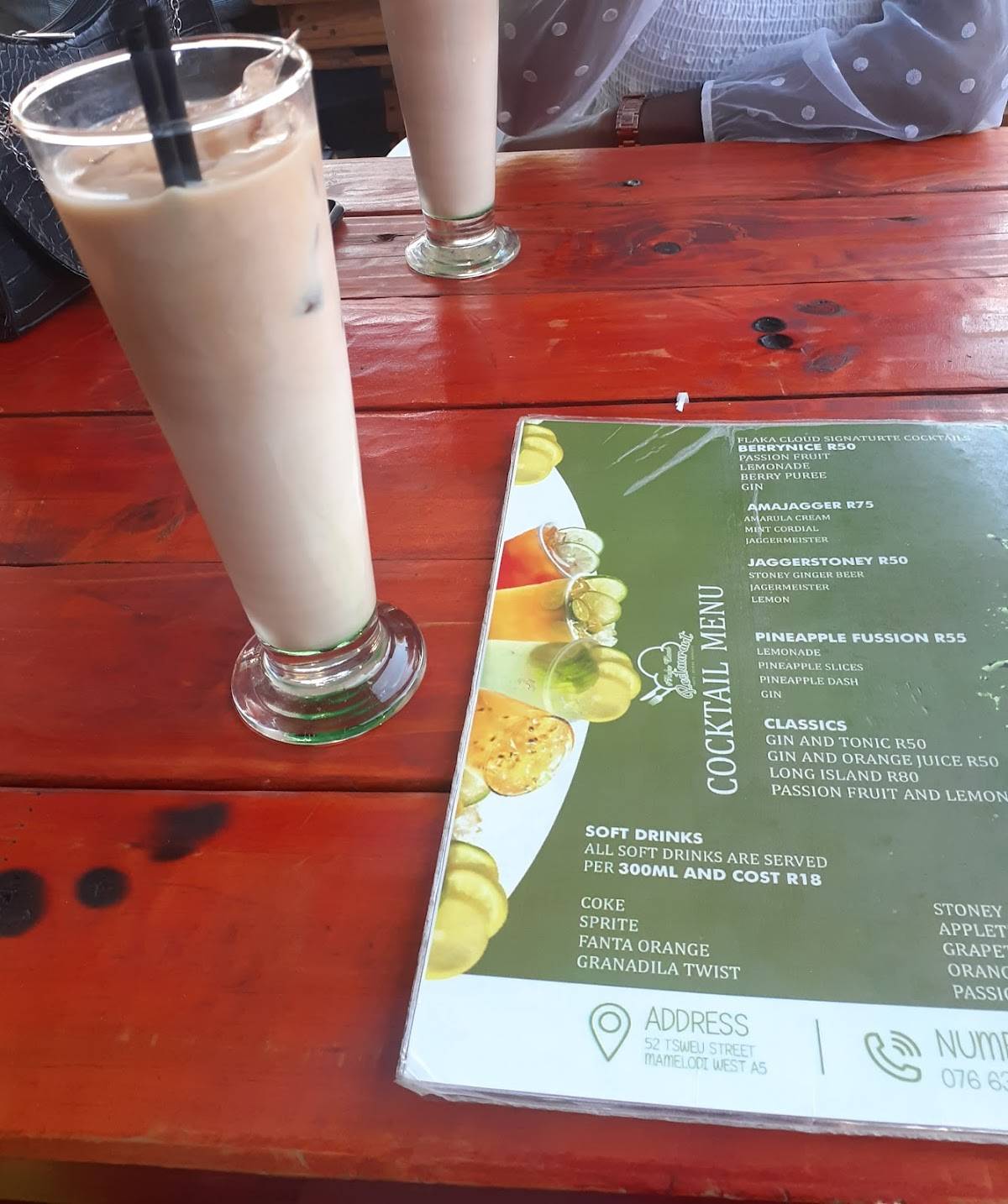 Menu at FLAKA CLOUD RESTAURANT, Pretoria