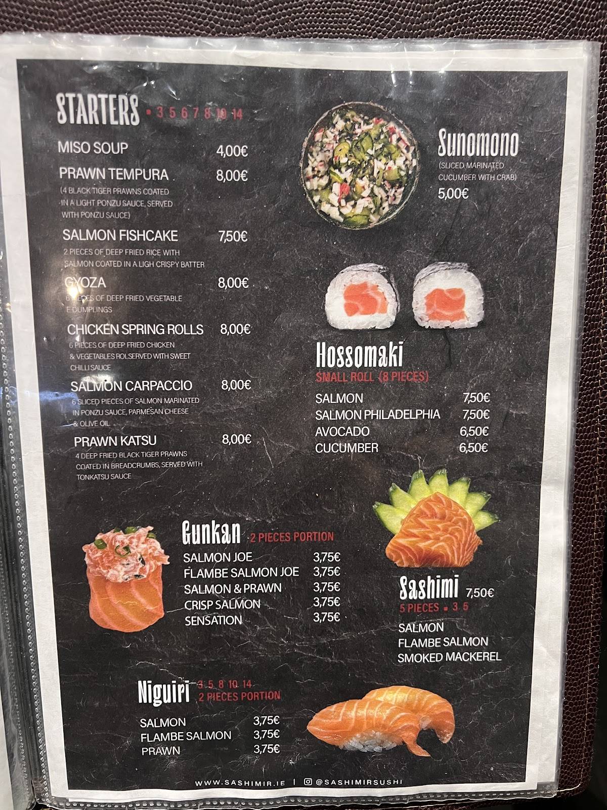 Menu at Fabi's Grill Parnell restaurant, Dublin, The Parnell Centre