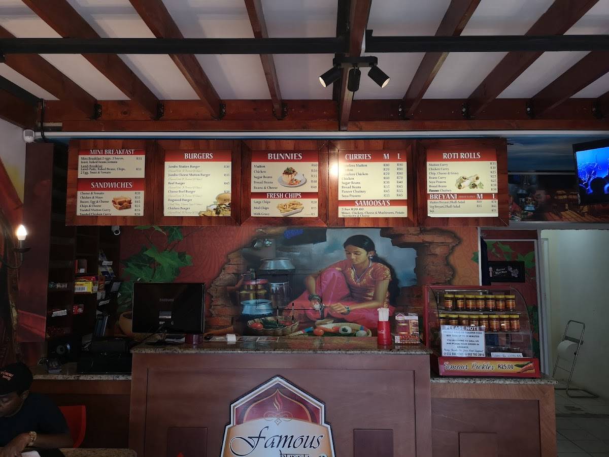 Speisekarte von Famous Bunny restaurant, Ballito