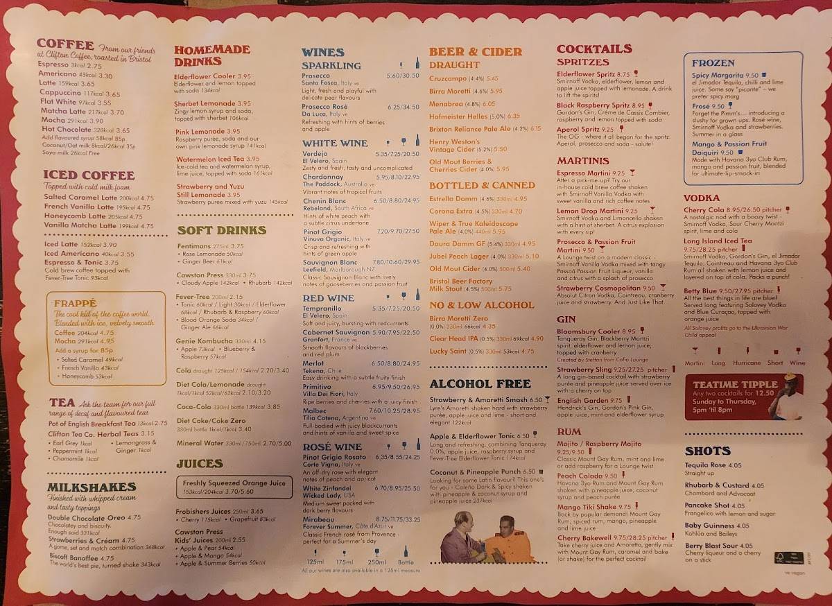 Menu at Vito Lounge restaurant, Fareham
