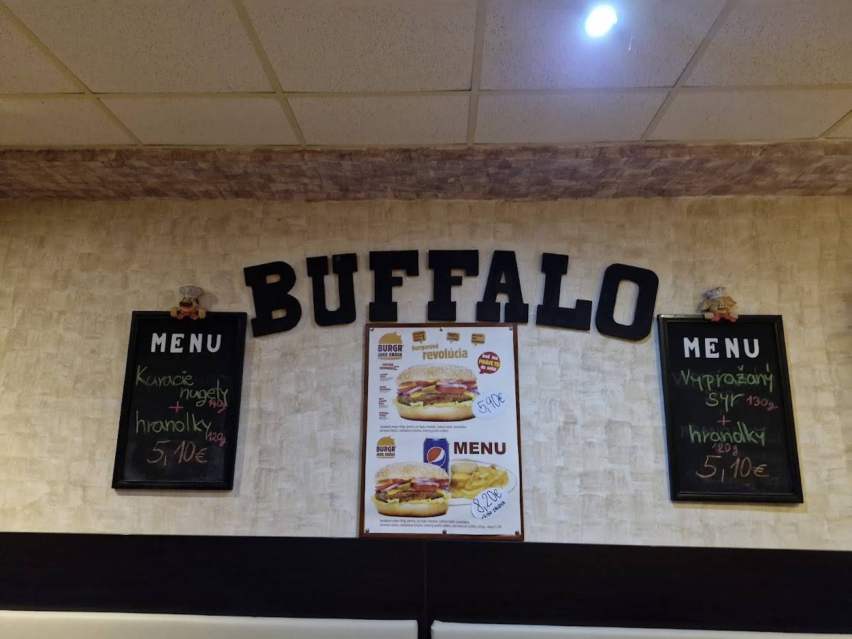 Menu at Fast Food BUFFALO, Michalovce