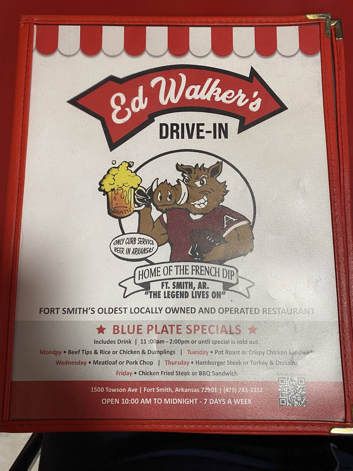 Menu at Ed Walker's Drive-In & Restaurant, Fort Smith