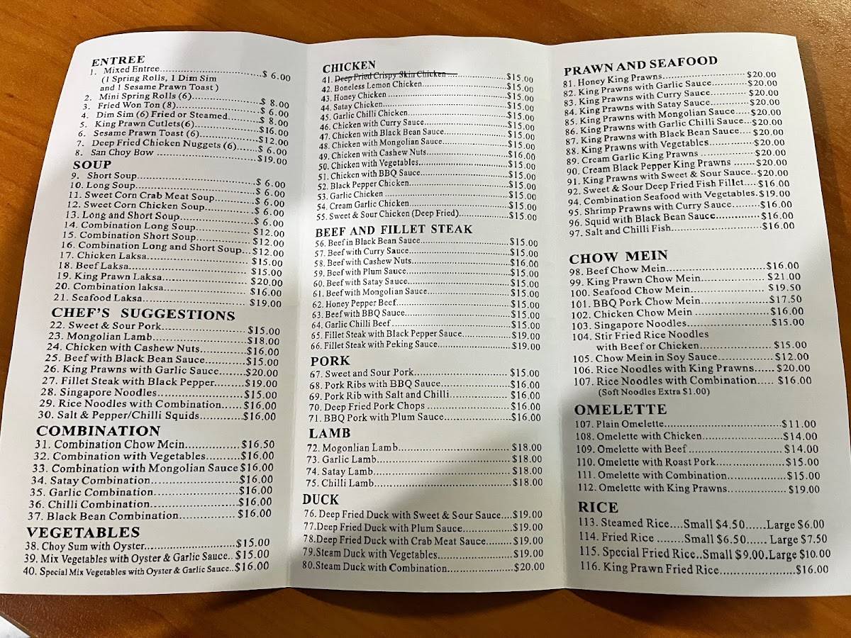 Menu at Lucky Twins Austral fast food, Austral