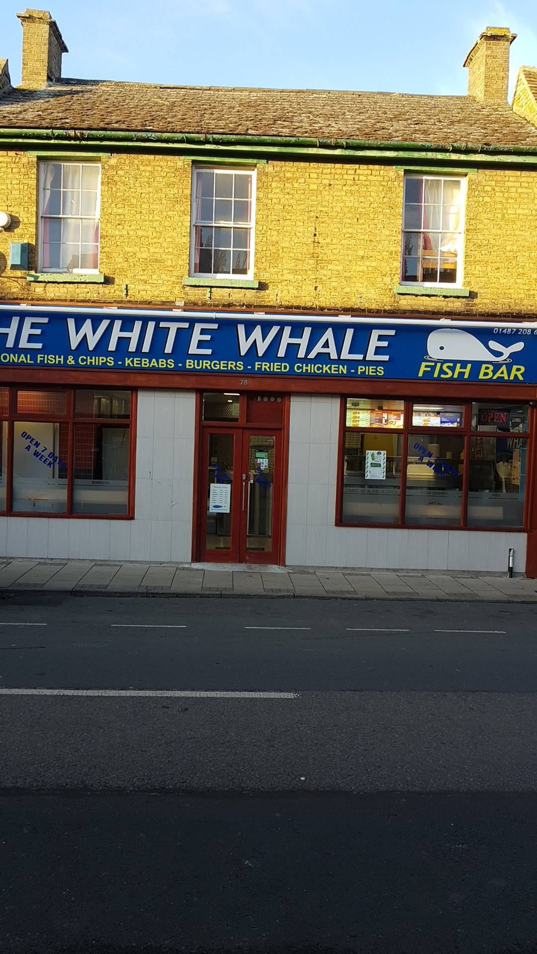 Menu at The White Whale FishBar, Bury