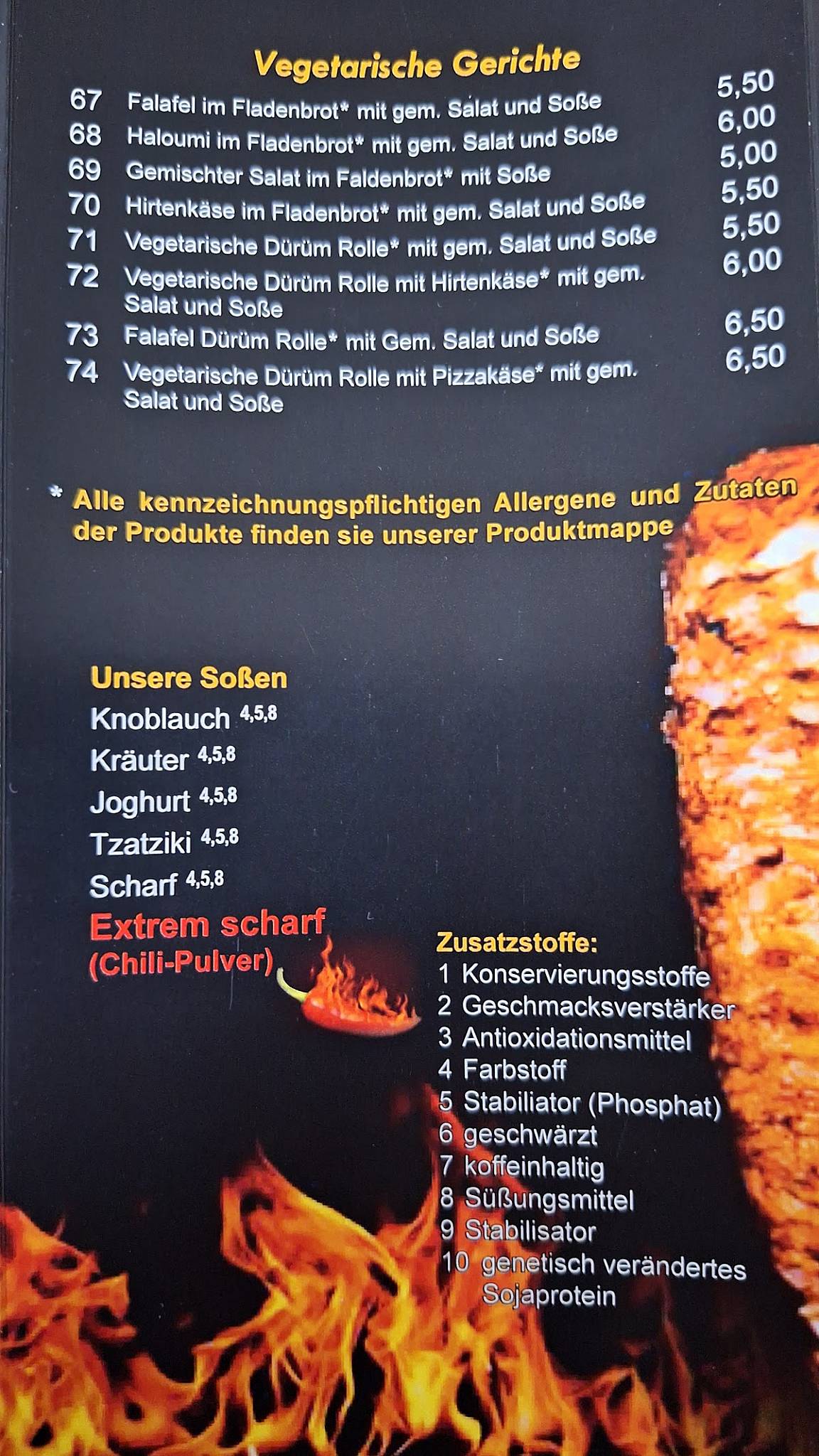 Speisekarte von Uni Döner fast Food, Clausthal-Zellerfeld