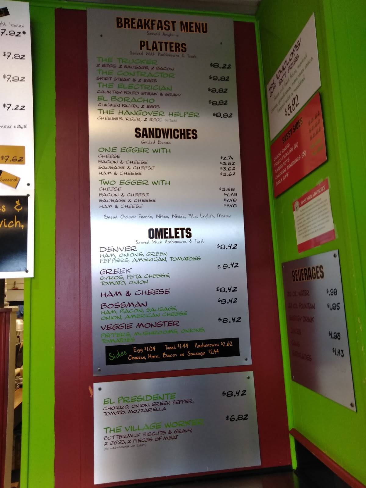 Menu at Fatt Mustard Cafe, Elk Grove Village