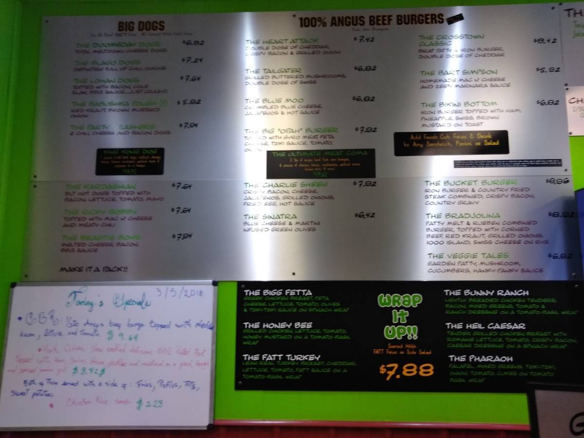 Menu at Fatt Mustard Cafe, Elk Grove Village