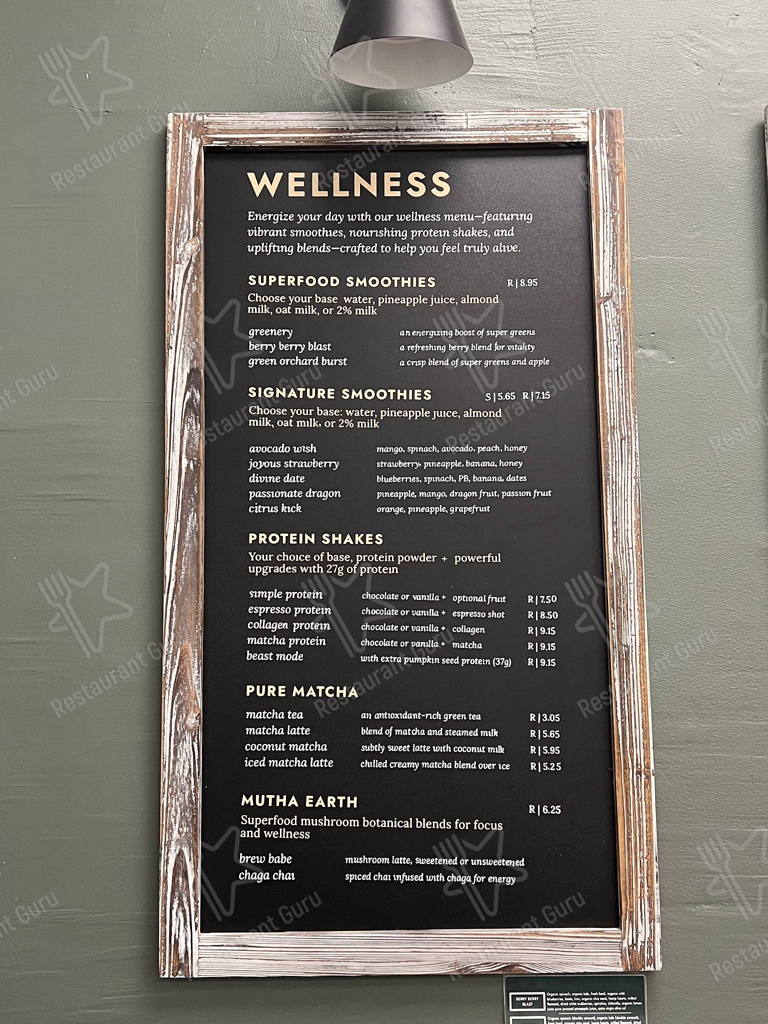 Carta de Feel Alive Wellness Station, Palmerston
