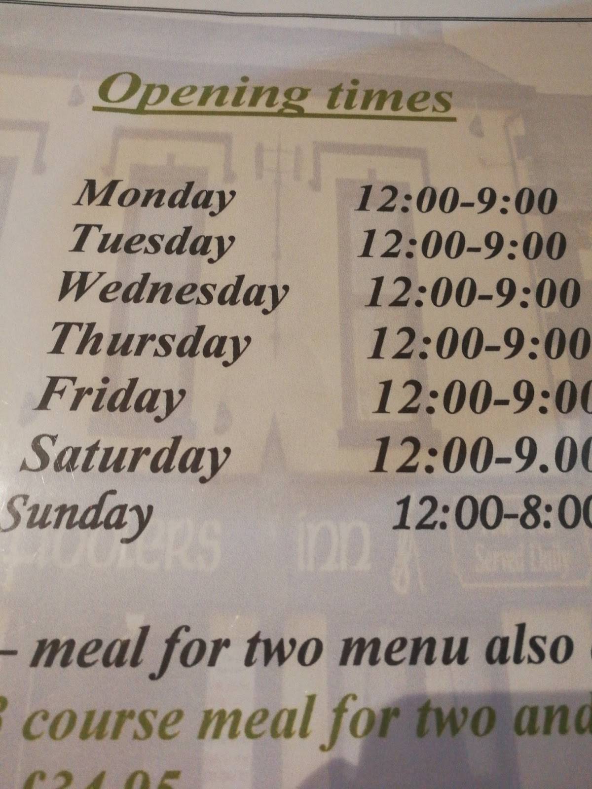 Menu at Fiddlers Inn pub & bar, Crumlin
