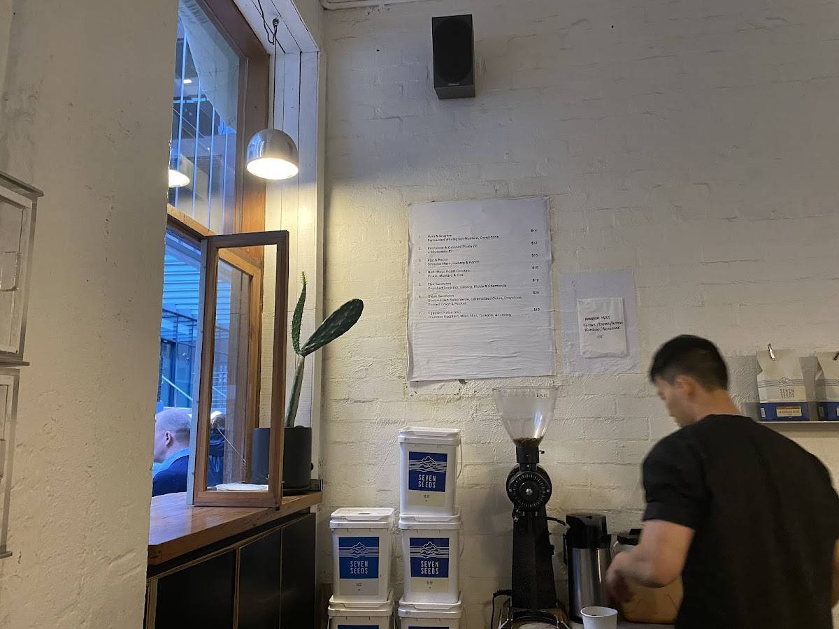Menu at Fiord cafe, Melbourne