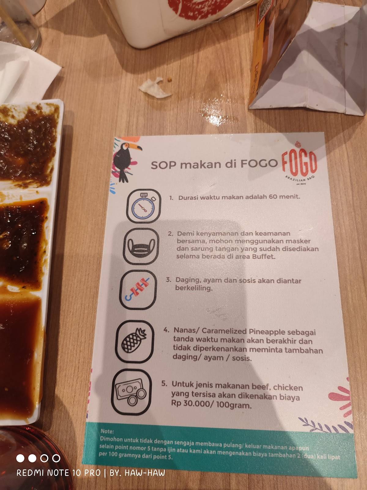 Menu at Fogo Brazilian BBQ - Intiland, Central Jakarta