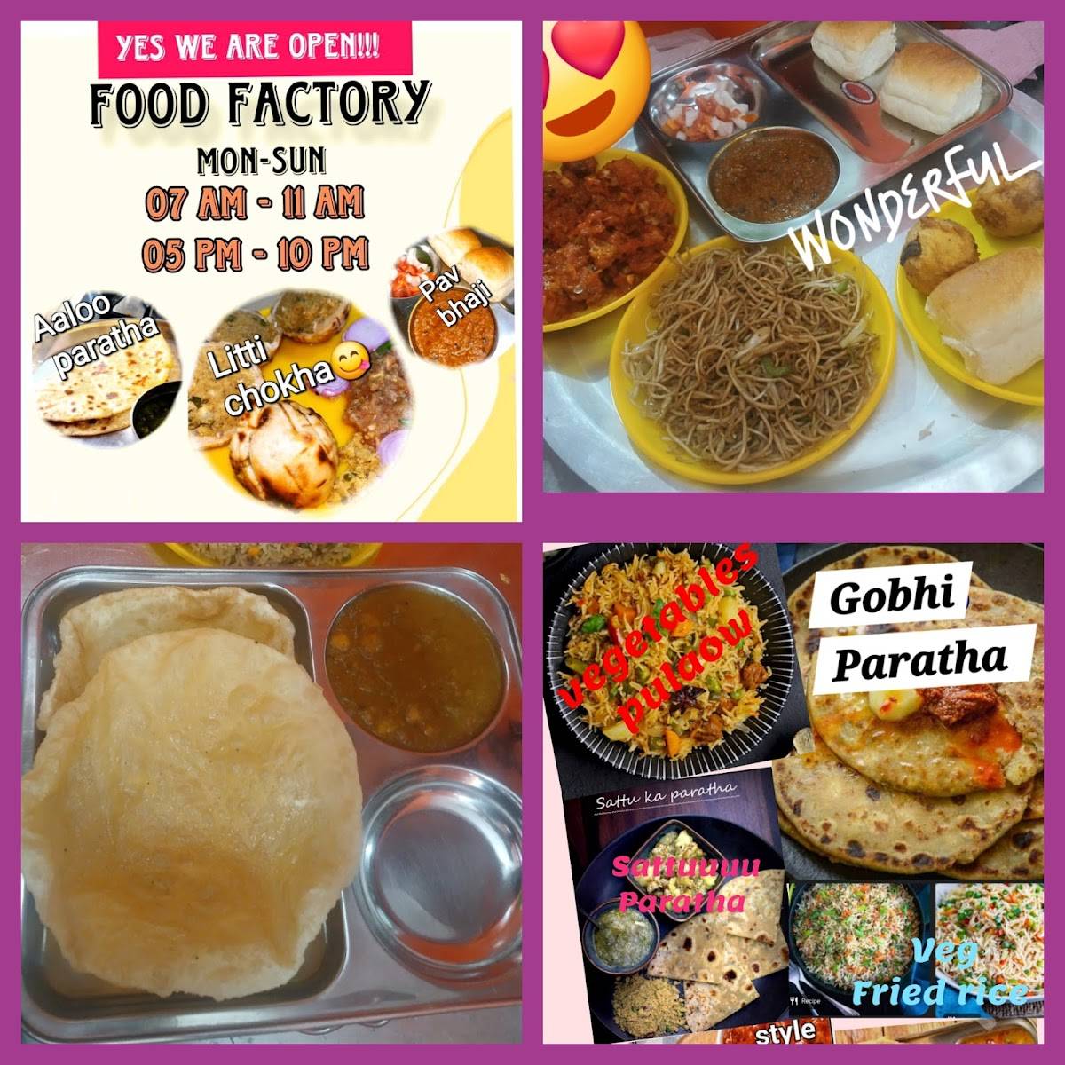 Menu at Food Factory, Bengaluru, Food Factory