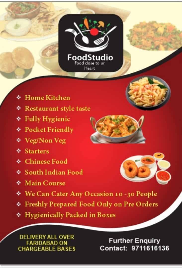 Menu at Food Studio, Faridabad