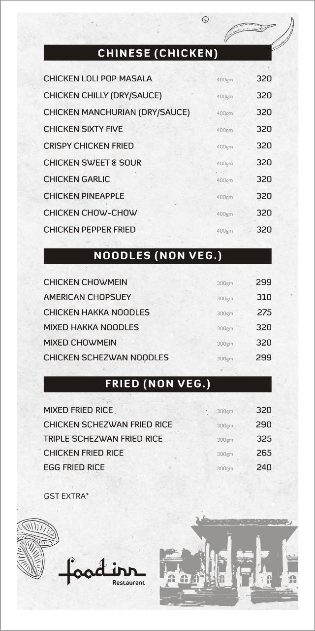 Menu at FoodInn Restaurant, Ahmedabad, Bhadra Rd