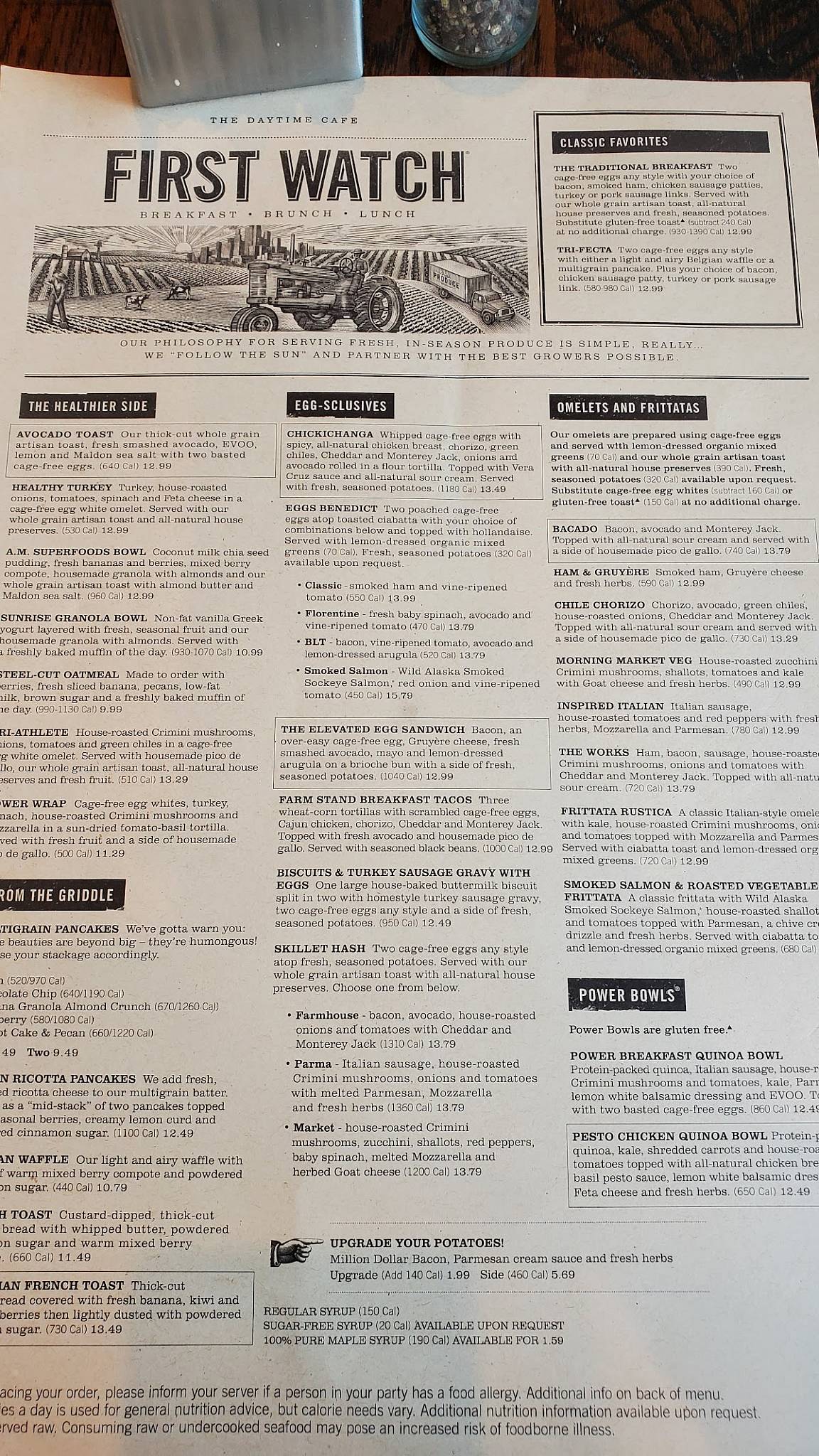 Menu at First Watch cafe, Four Corners, Champions Gate Blvd