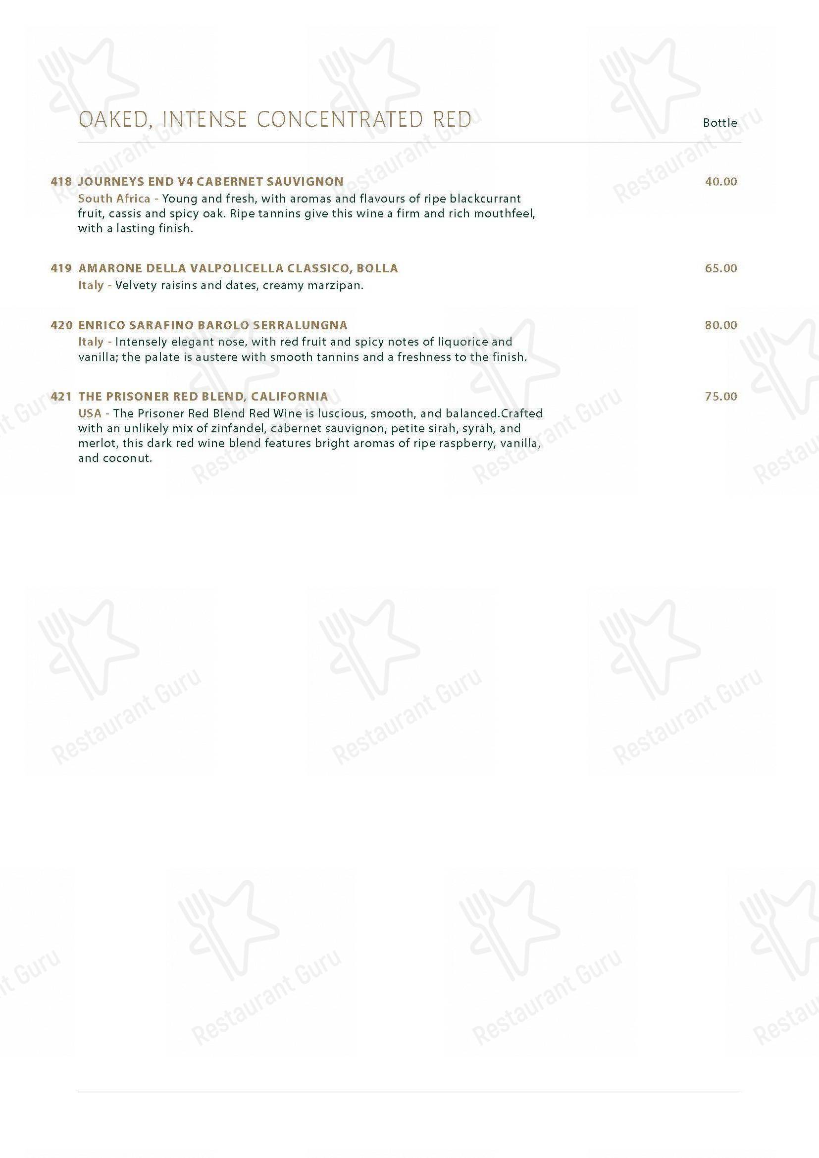 Menu at Fourteen Sky Bar & Restaurant, Milton Keynes