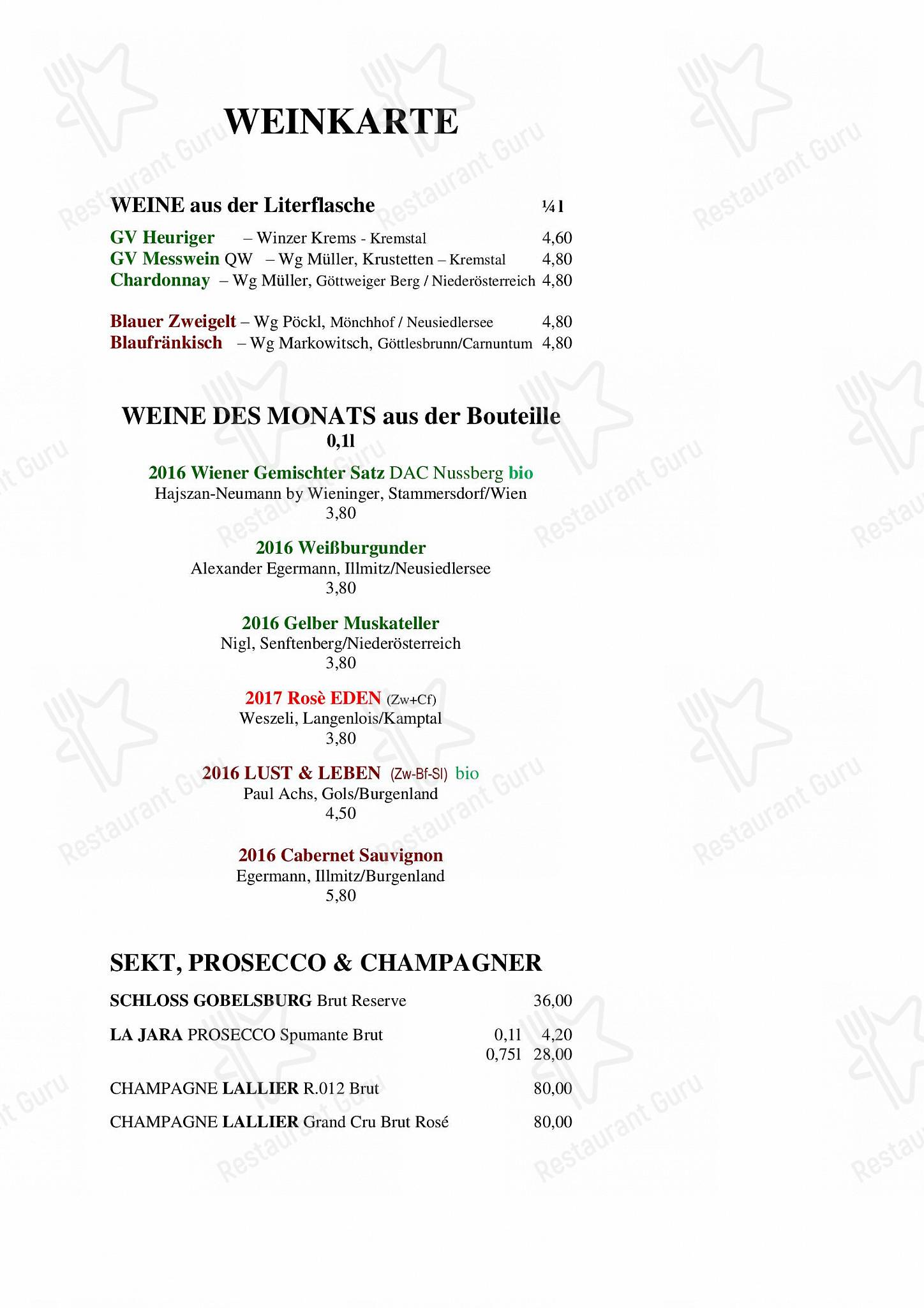Speisekarte von Friesacher Heuriger pub & Bar, Anif