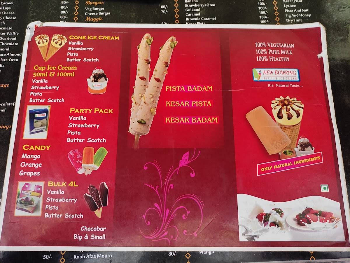 Menu at Frozen Monster HSR, Bengaluru