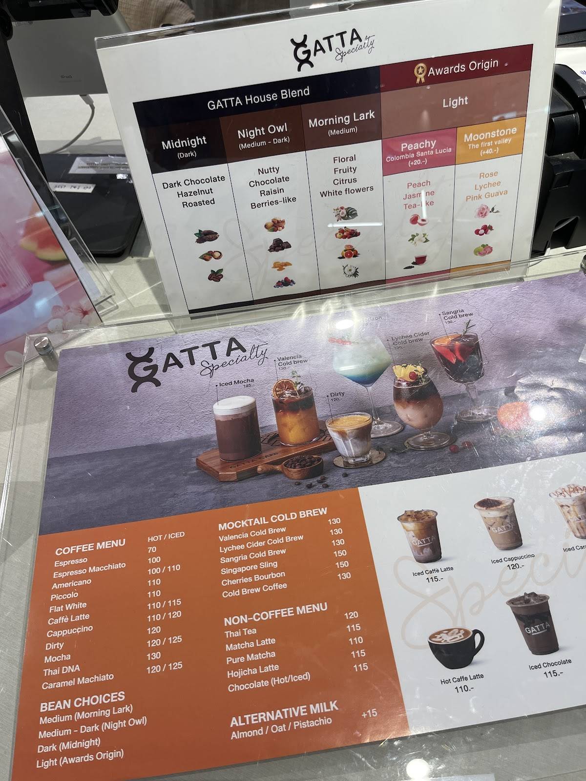 Menu at GATTA CAfe (ICONSIAM) - Specialty Coffee, Bangkok
