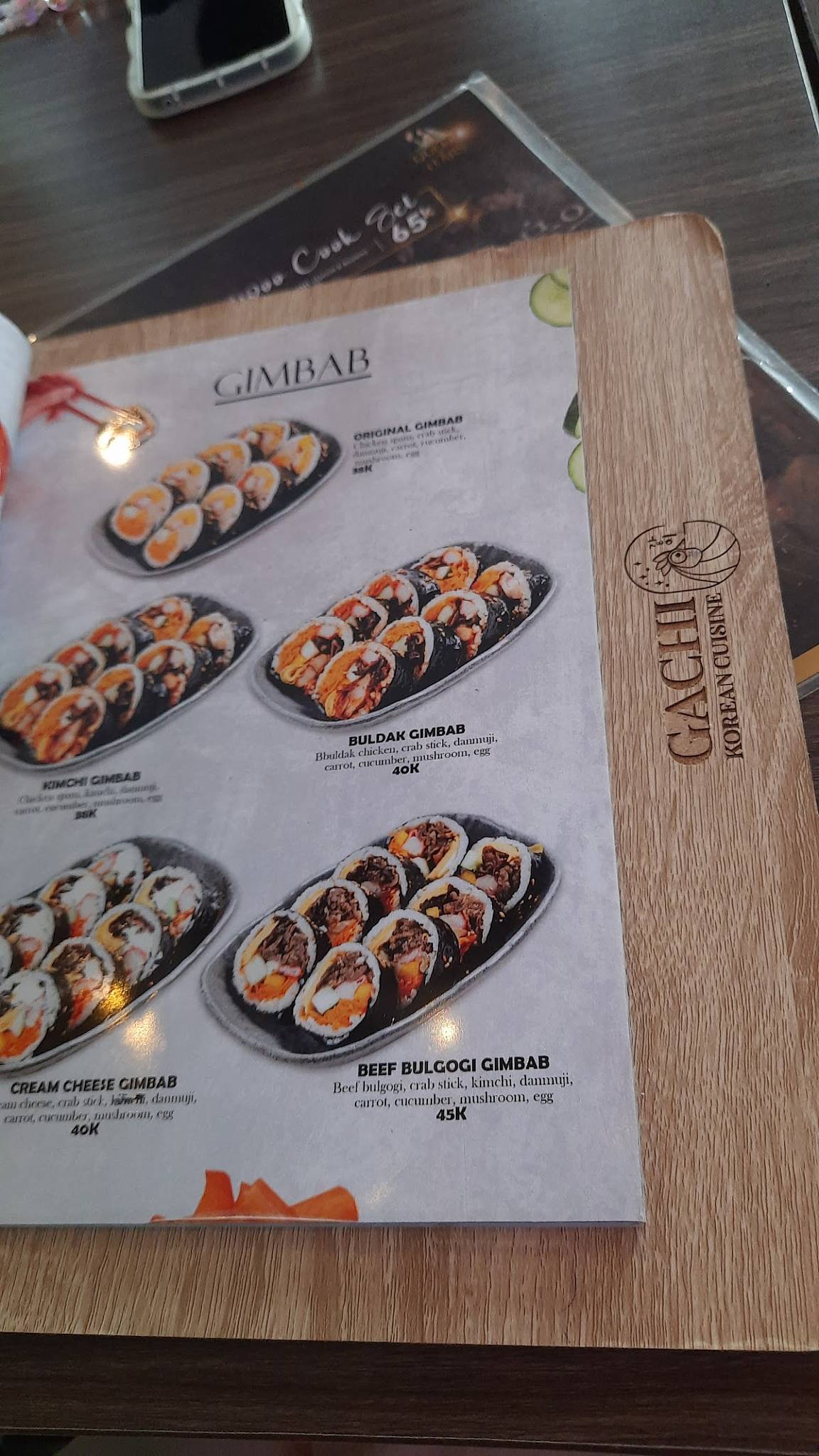 Menu at Gachi Korean Restaurant, Palembang