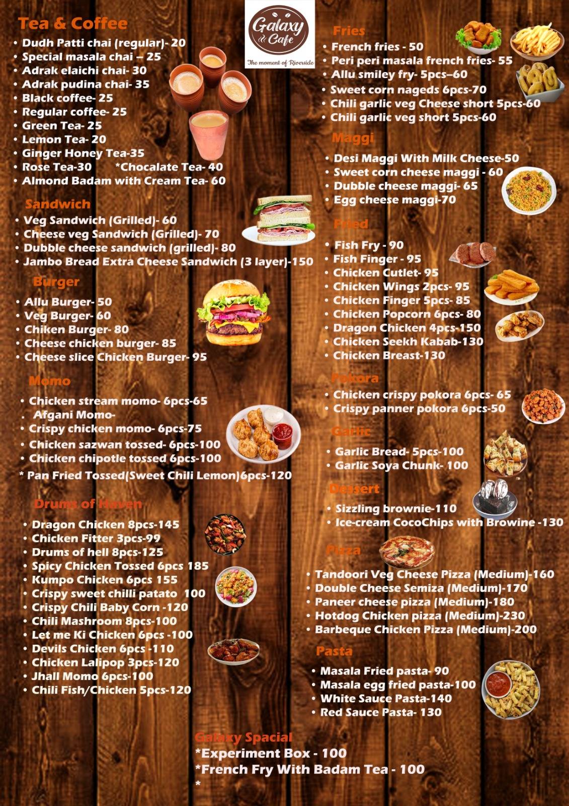 Menu at Galaxy Cafe & Restrunant, Matla