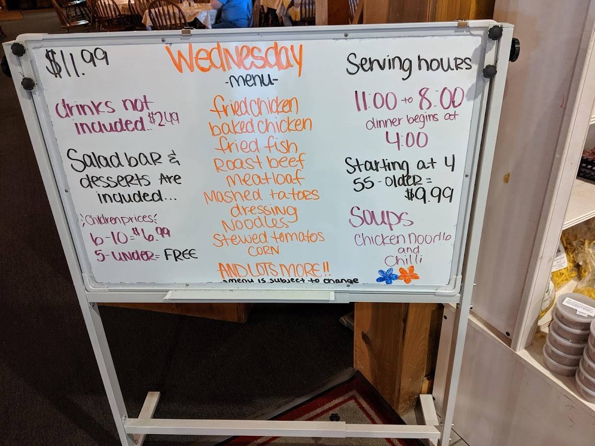 Menu at Gasthof Amish Village pub & bar, Montgomery