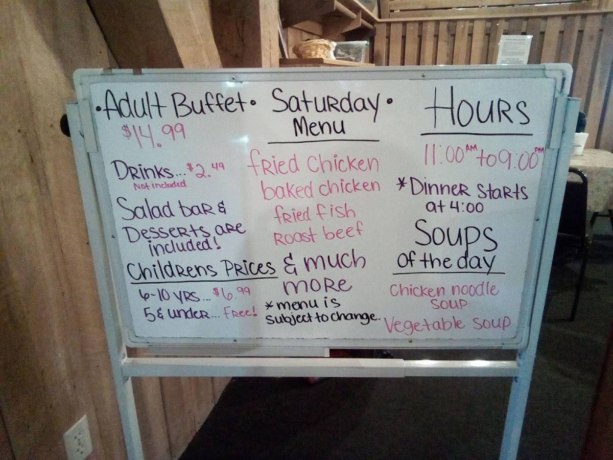 Menu at Gasthof Amish Village pub & bar, Montgomery