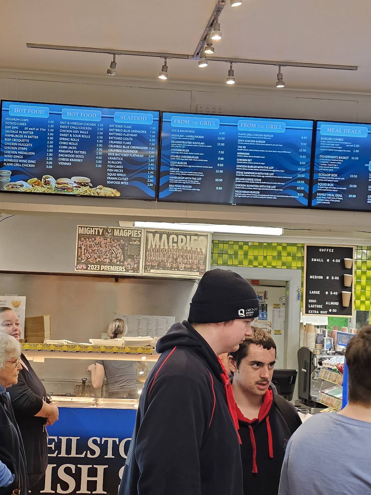 Menu at Geilston Bay Fish Shop fast food, Lindisfarne