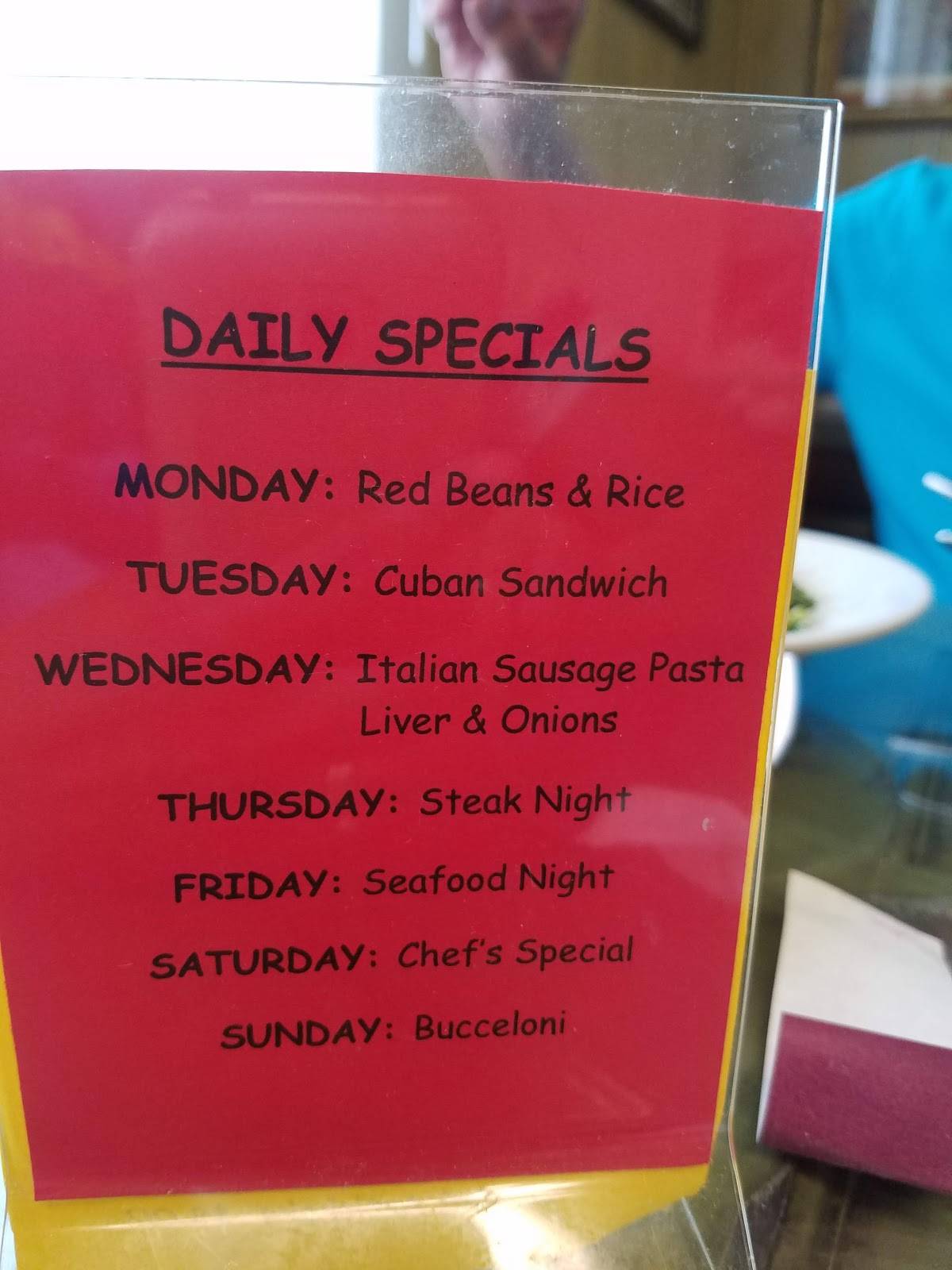 Menu at Gendusa's Italian Eatery pizzeria, Kenner