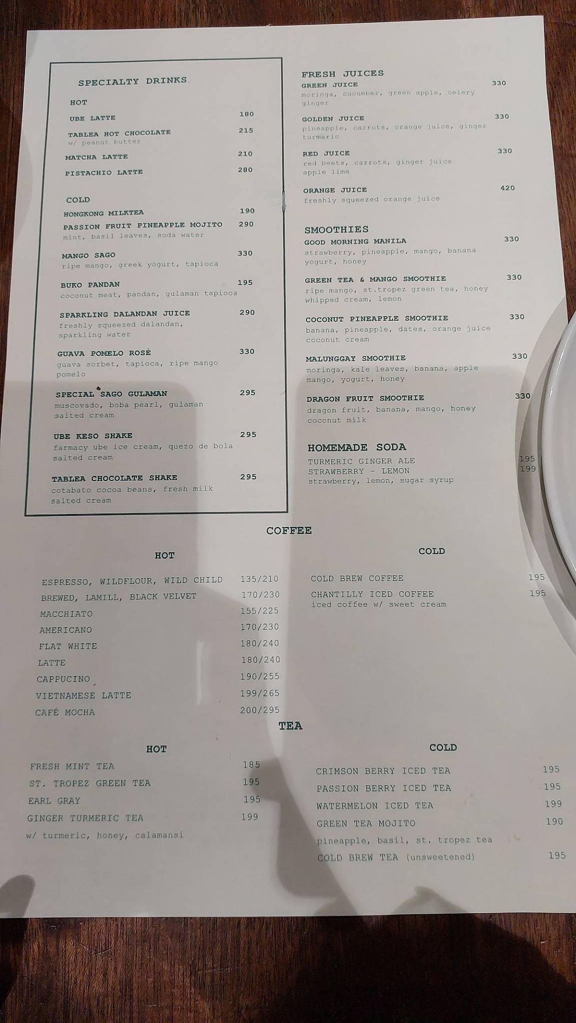 Menu at George and Onnie's - Megamall restaurant, Mandaluyong