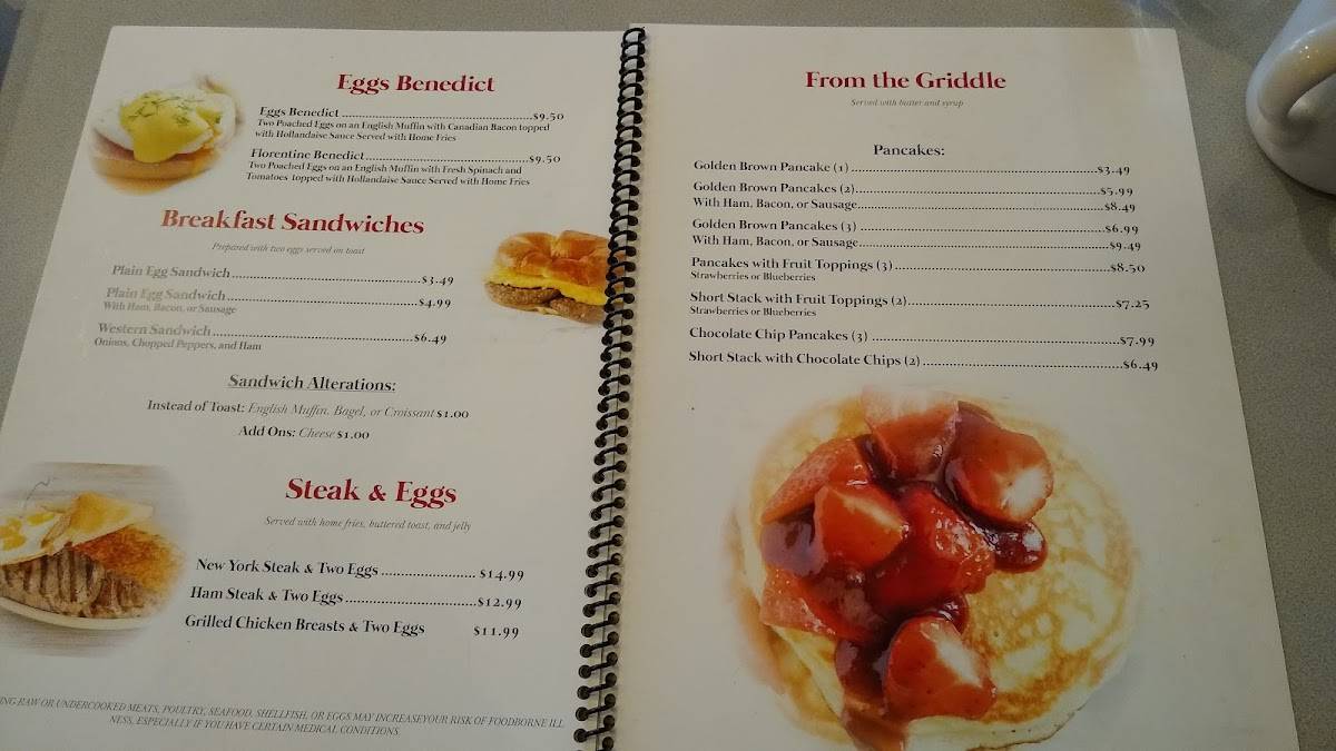 Menu at Gettysburg Family Restaurant, Gettysburg, York St #5
