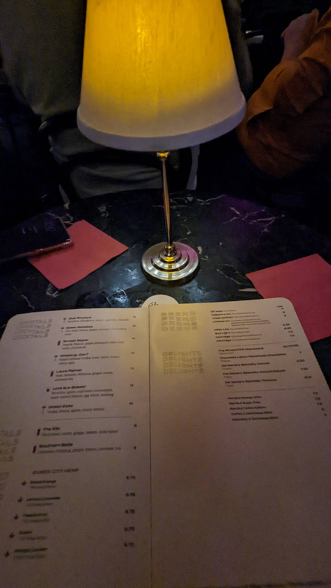 Menu at Ghost Baby pub & bar, Cincinnati