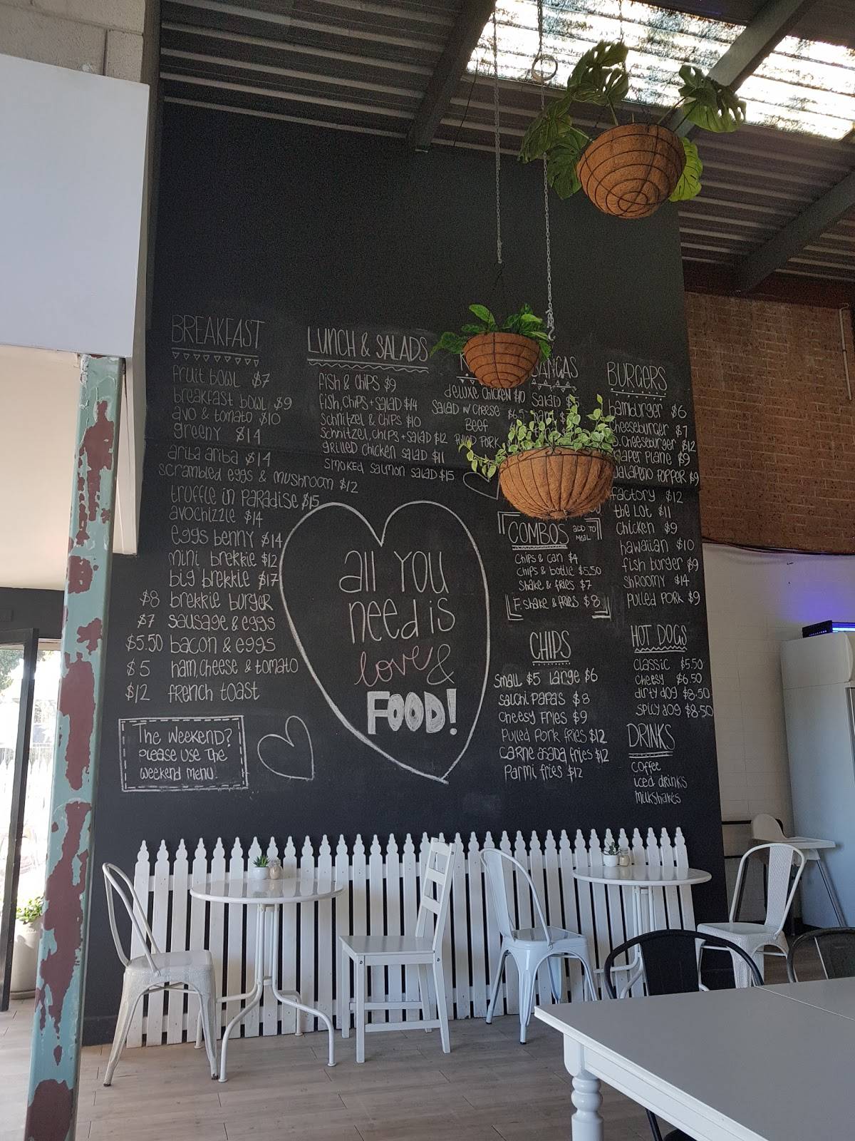 Menu at Paper Plane Factory Cafe, Girraween