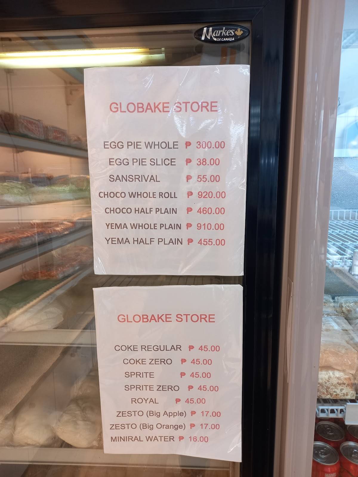 Menu at Globake Corporation, Pasig