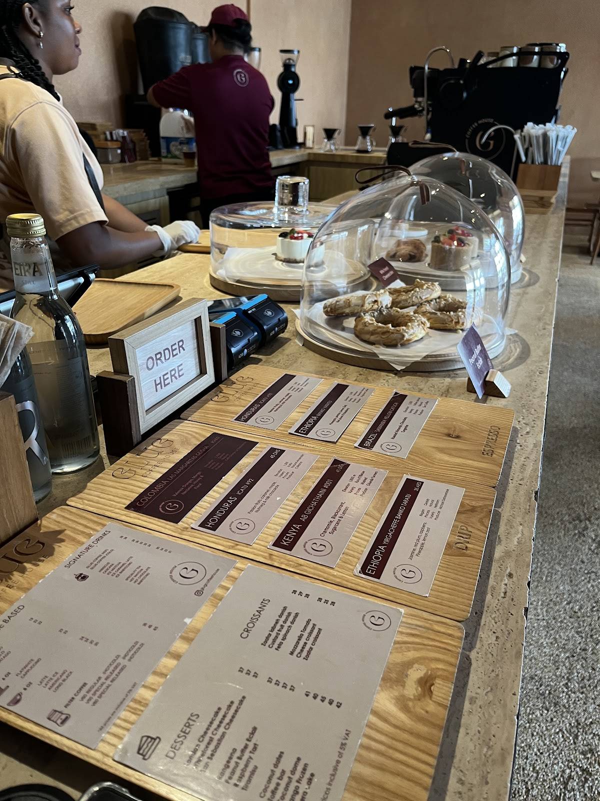 Menu at Glug Coffee House, Ras Al-Khaimah