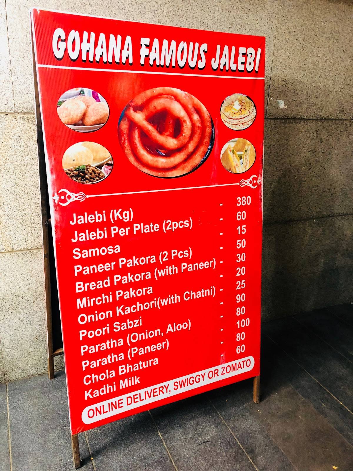 Menu at Gohana Famous Jalebi, Gurugram, Shop No. 47 Rodeo Drive