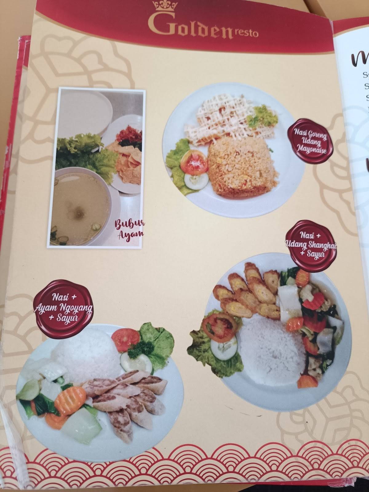 Menu at Golden Resto restaurant, Kudus, Jl. Jend. Sudirman No.95