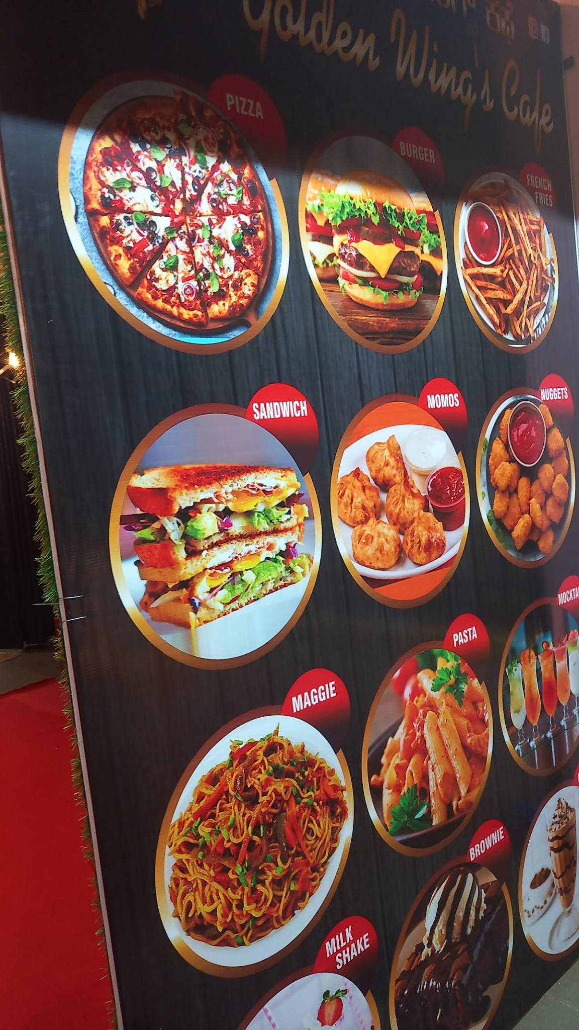 Menu at Golden Wings Cafe, Dharwad